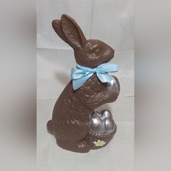 cottontail lane | Accents | Retro Ceramic Large Chocolate Easter Bunny ...
